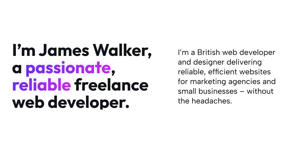 James Walker - Website & SEO Consultant